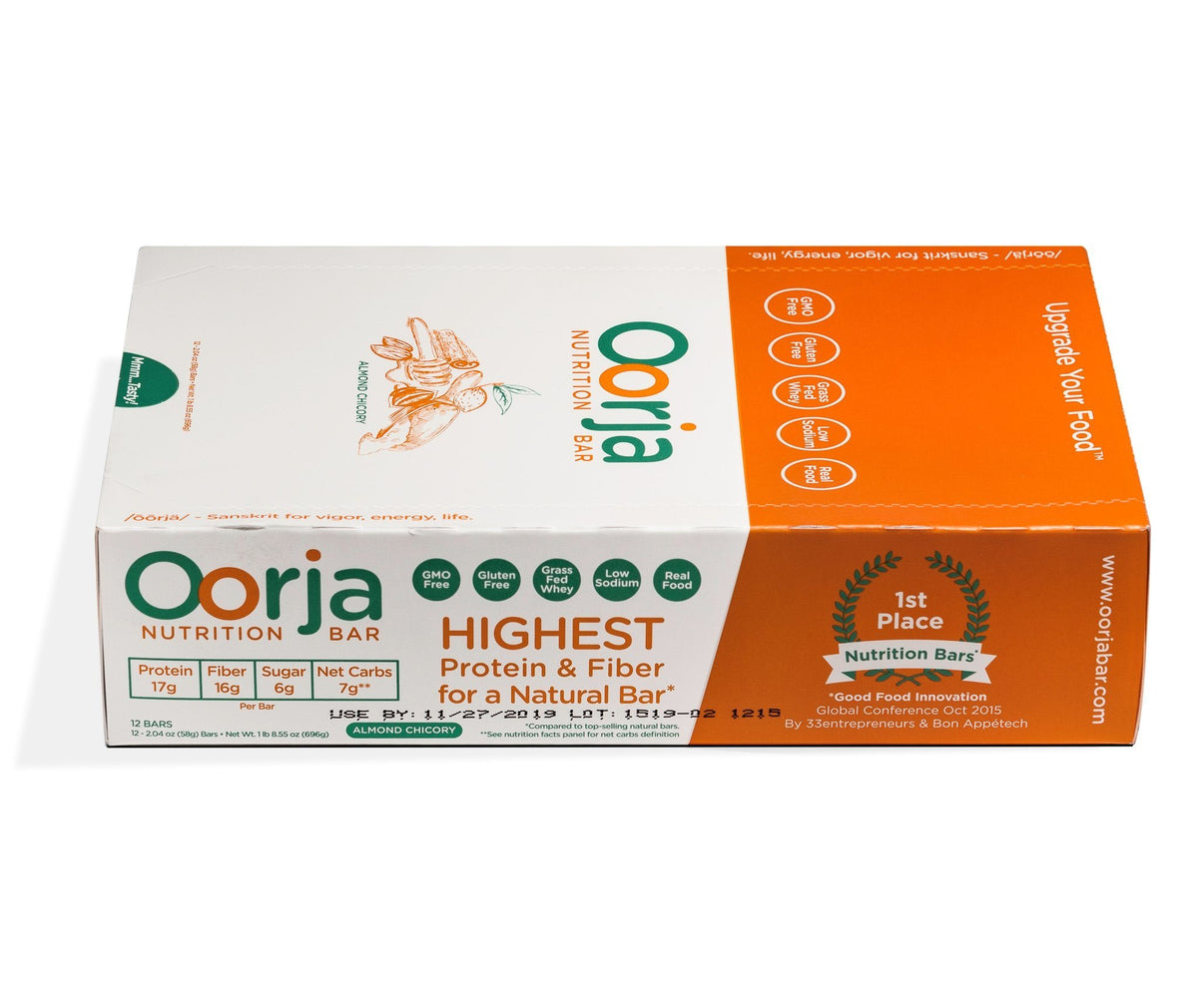 Oorja Protein Bars Almond Chicory Flavor | Oorja Nutrition Bars